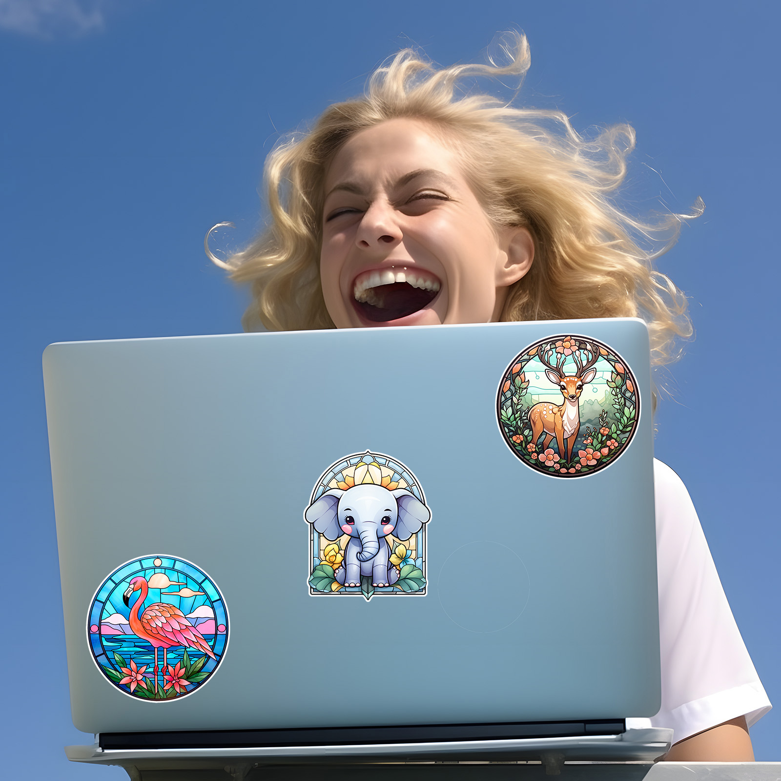 52 pcs Unique Window Pattern Stickers, Creative Animal Stickers ...