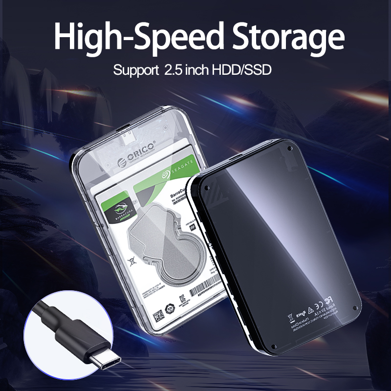 ORICO Type-C Hard Drive Case 2.5inch Type C to A Data Cable(DZ25C3 ...