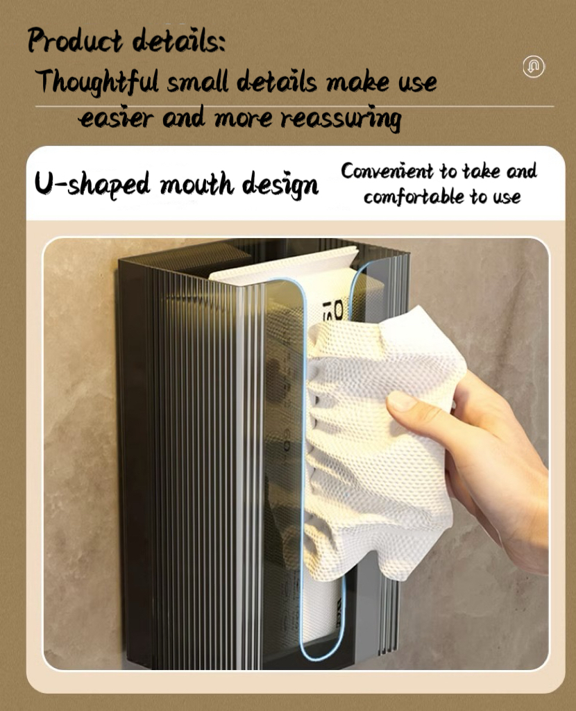 Tissue Box Wall Mounted Kleenex Wash towel storage box Toilet Bathroom ...