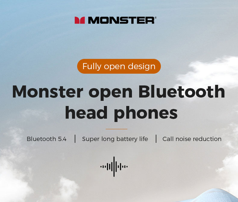 Monster AC311 Wireless Earphones Open Ear Bluetooth headphones 5.4 ...