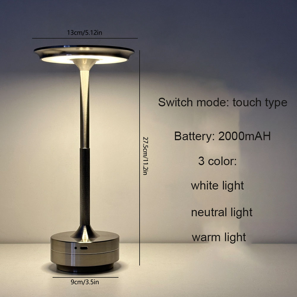 Three Colors Touch Desk Lamp Wireless Desk Lamp Touch Sensitive ...