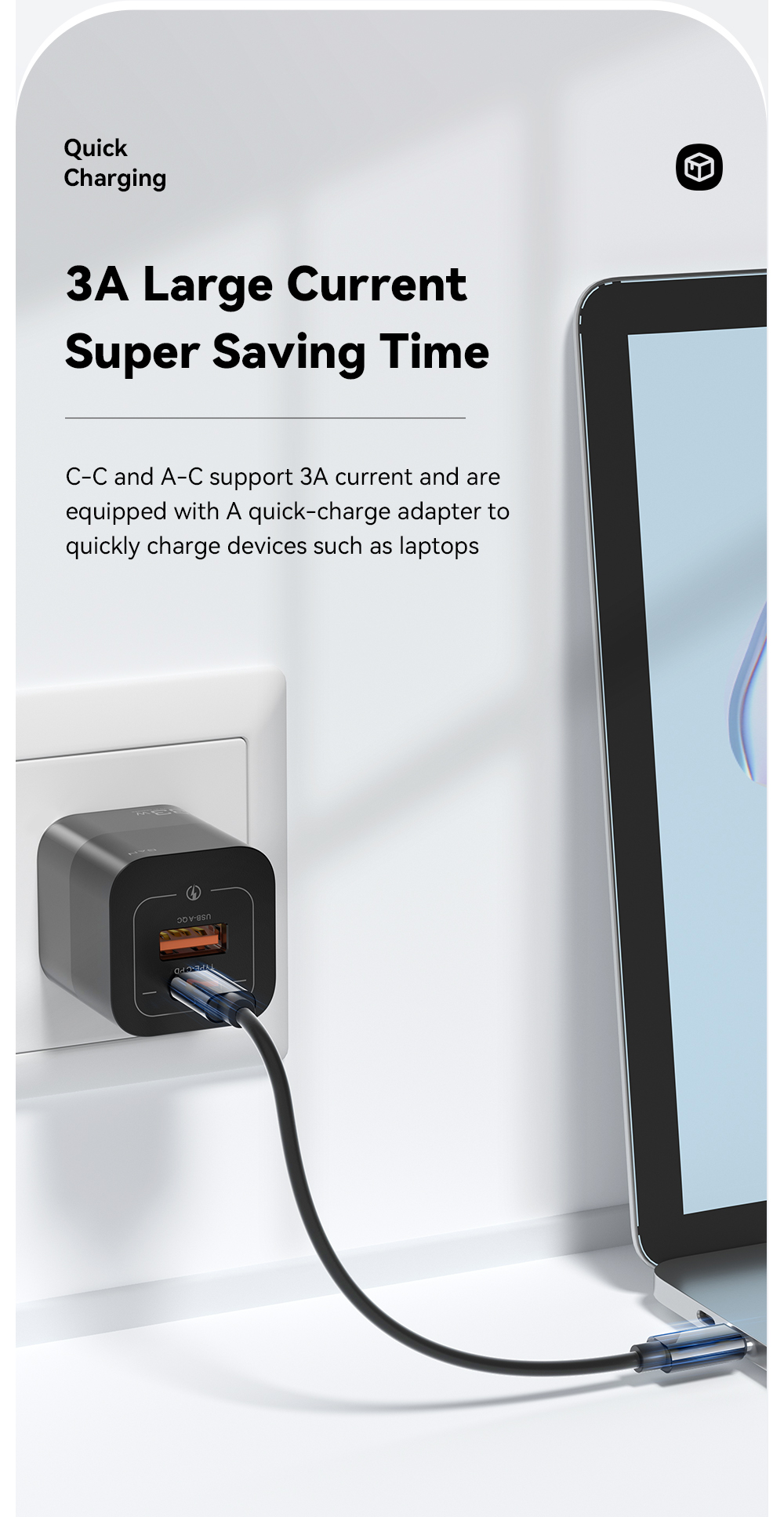 Essager USB C cable 60W C-type cable quick charging charger ...