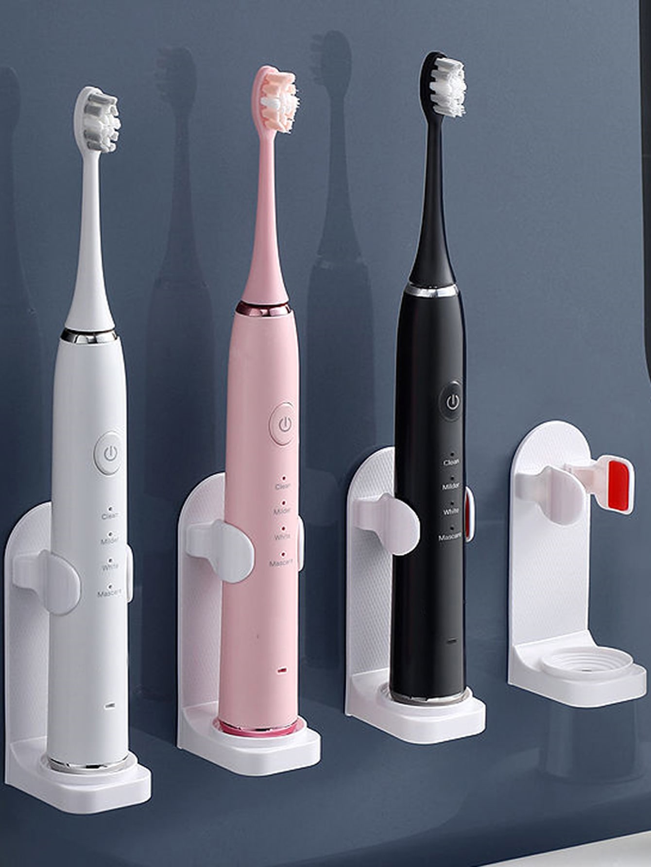 1pc Spiral Shading Electric Toothbrush Storage Rack Wall-Mounted Anti ...