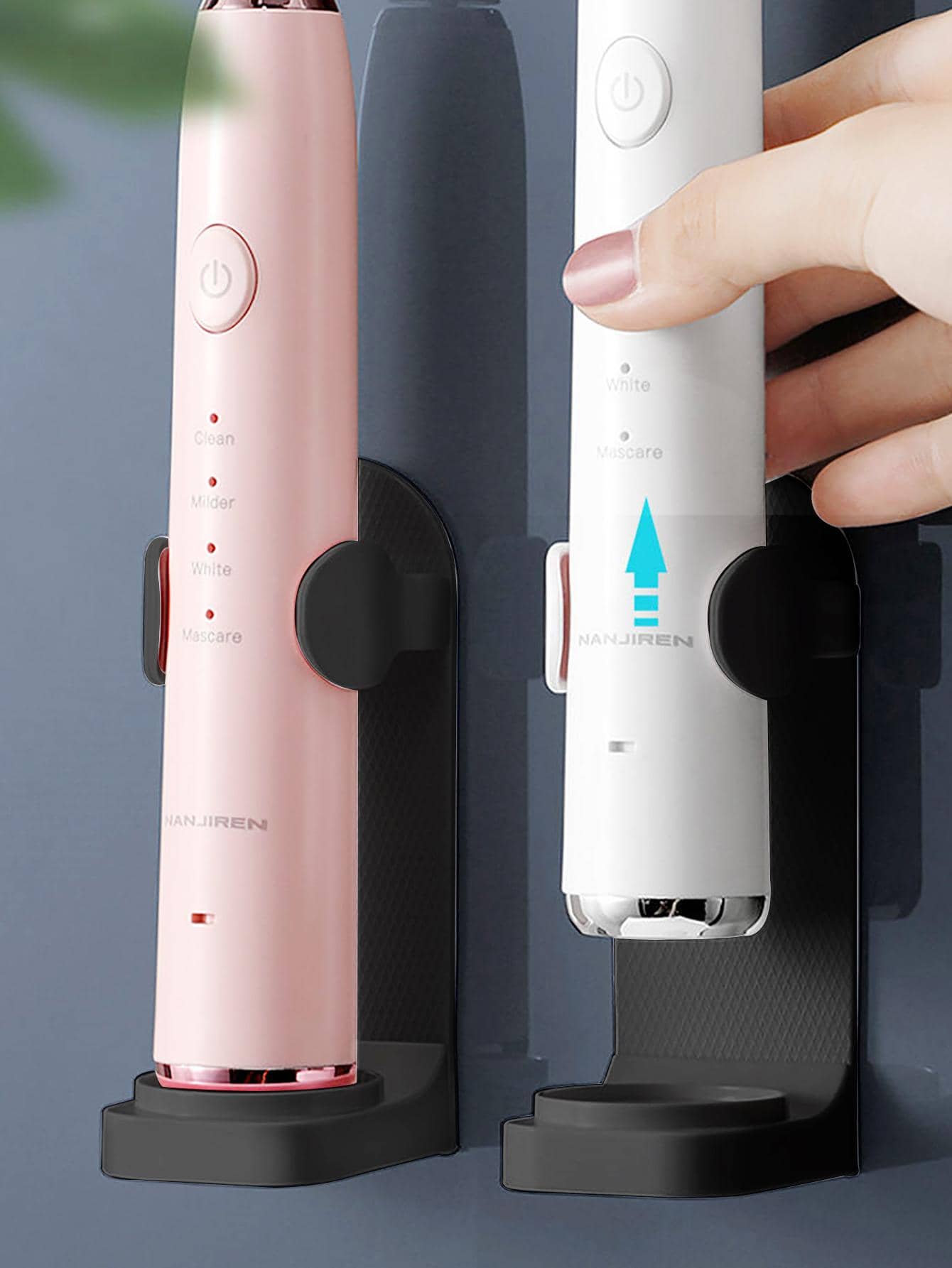1pc Spiral Shading Electric Toothbrush Storage Rack Wall-Mounted Anti ...