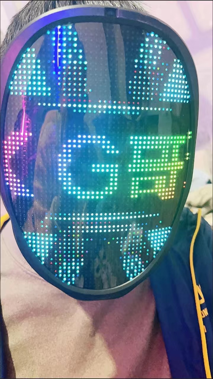 Halloween Full Color LED Glowing Mask Face-changing Mask Party Bar ...