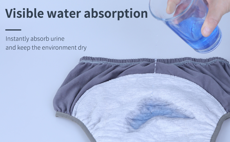 Incontinence underwear Waterproof Pants Diaper Skirt Adult Underwear ...