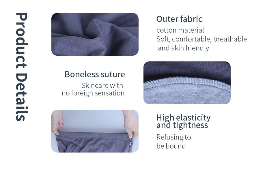 Incontinence underwear Waterproof Pants Diaper Skirt Adult Underwear ...