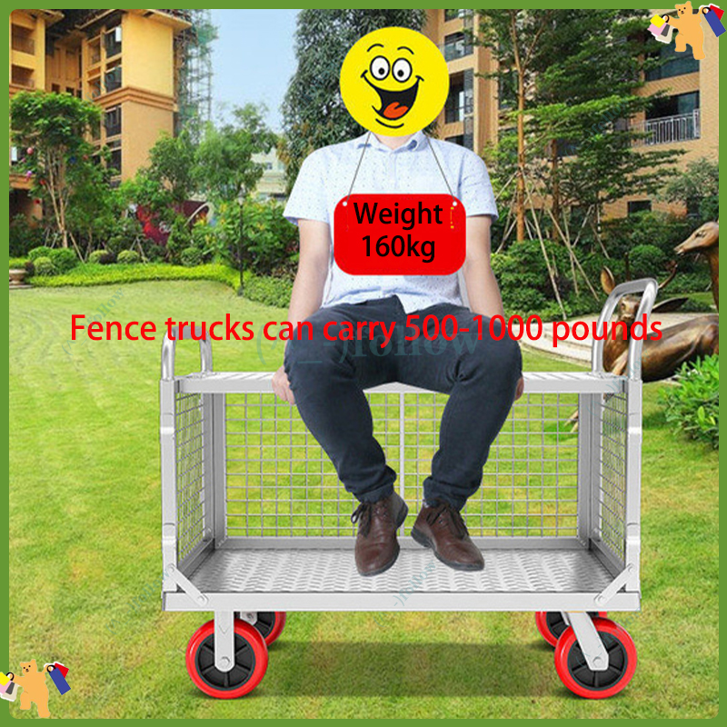 With brake wheelCommercial trolley with high load capacityFence Car ...