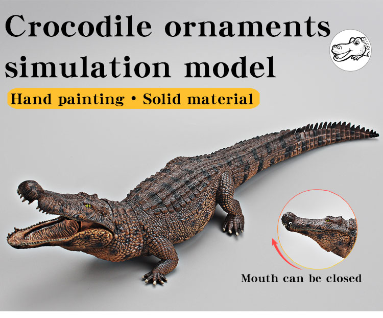 New Wild Animals Action Figures Large Solid Simulation Large Crocodiles Model PVC Collection ...