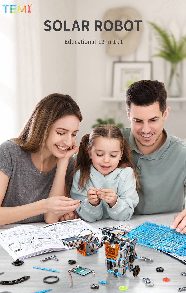 TEMI Diy Toy Robotic Kit Dc Motors Electronic Assembly For Kids Building STEM Science ...