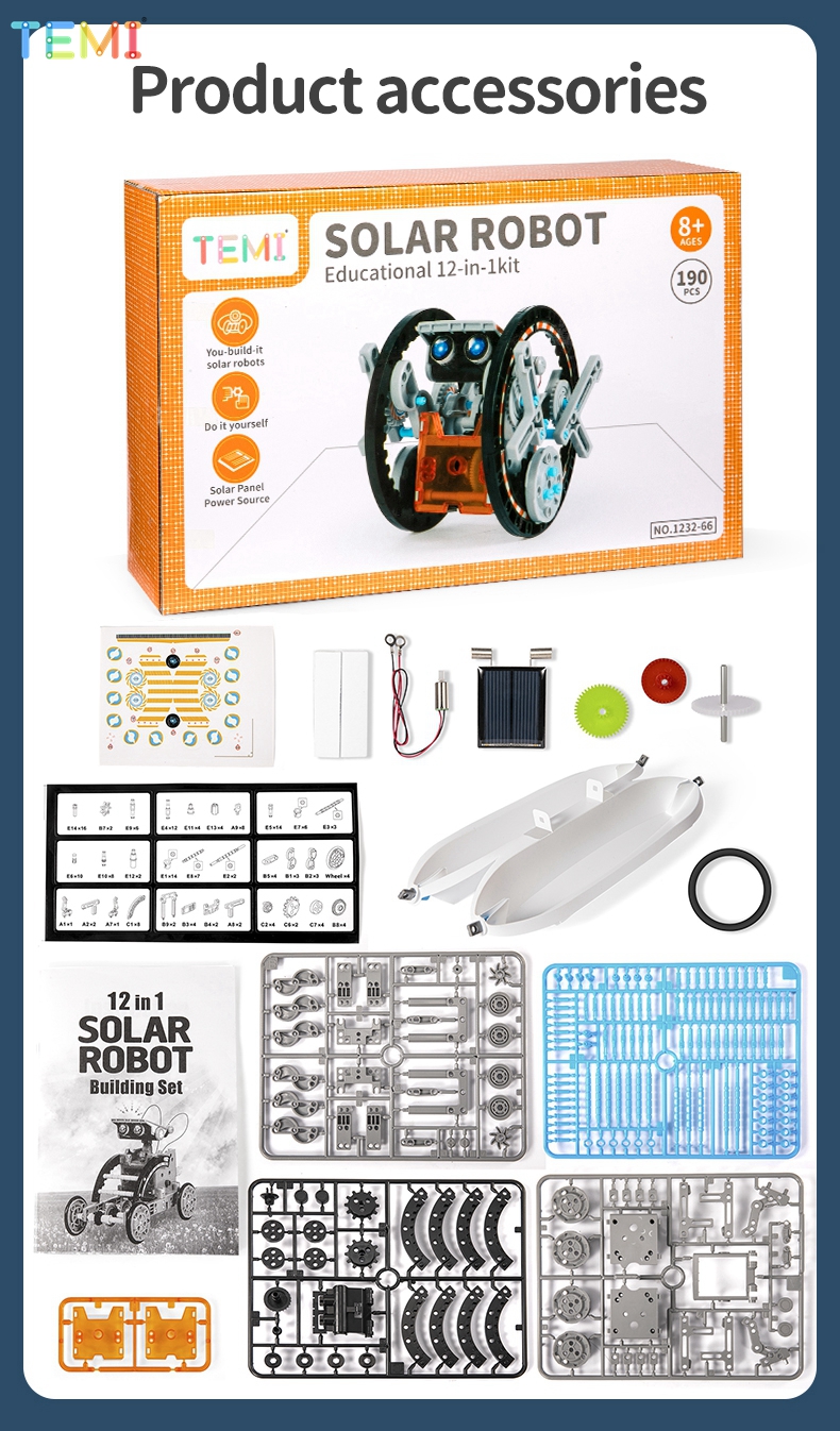 TEMI Diy Toy Robotic Kit Dc Motors Electronic Assembly For Kids Building STEM Science ...