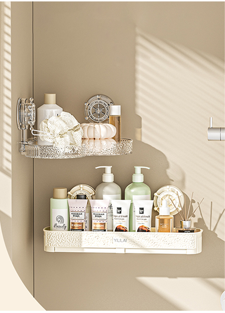 Wall-mounted Water Corrugated Suction Cup Storage Rack No Punching ...