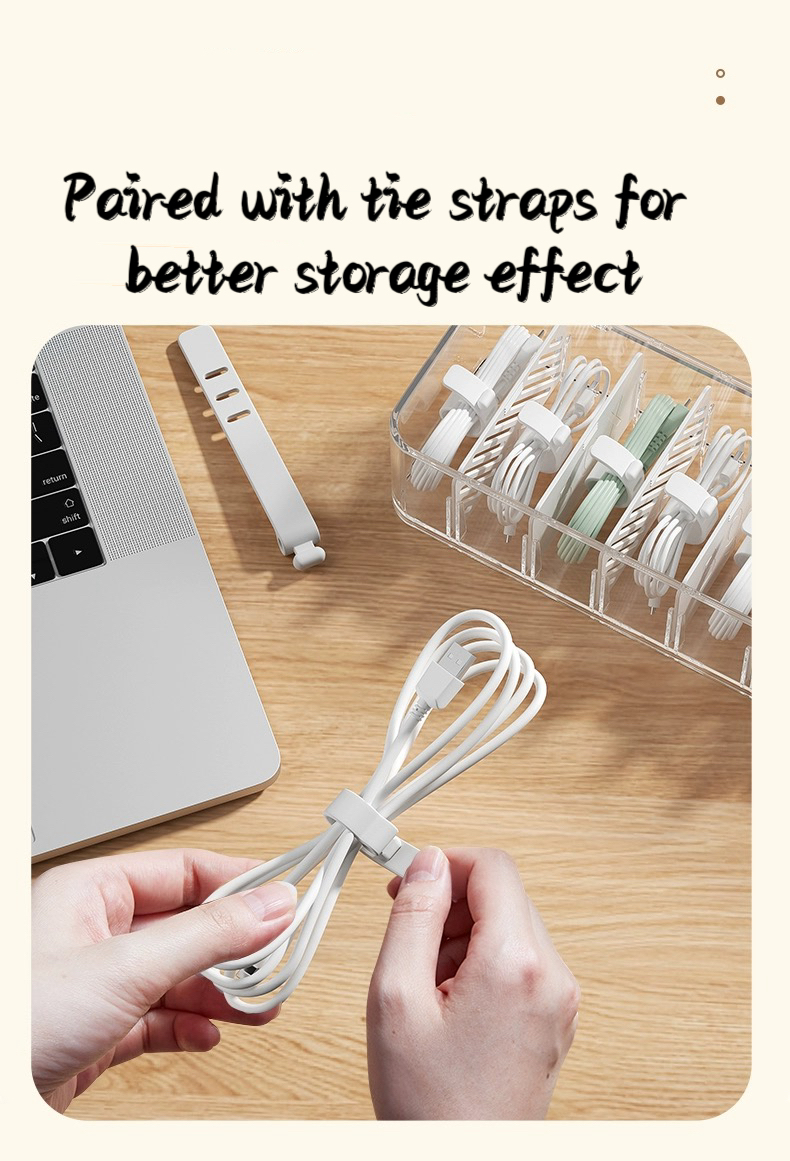 Detachable Partition Desktop Cable Organizer Data Charging Cable ...