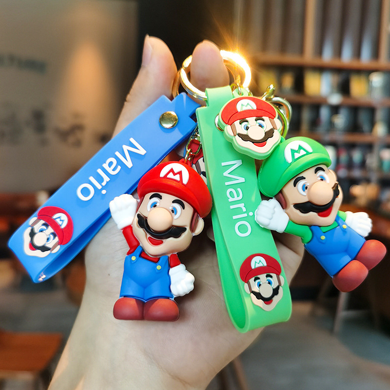 5 Style Nintendo Super Mario Bros. Key Chain Luigi Mario Mushroom Yoshi ...