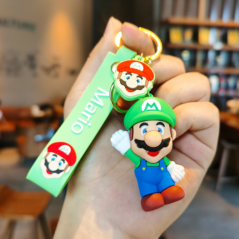 5 Style Nintendo Super Mario Bros. Key Chain Luigi Mario Mushroom Yoshi ...