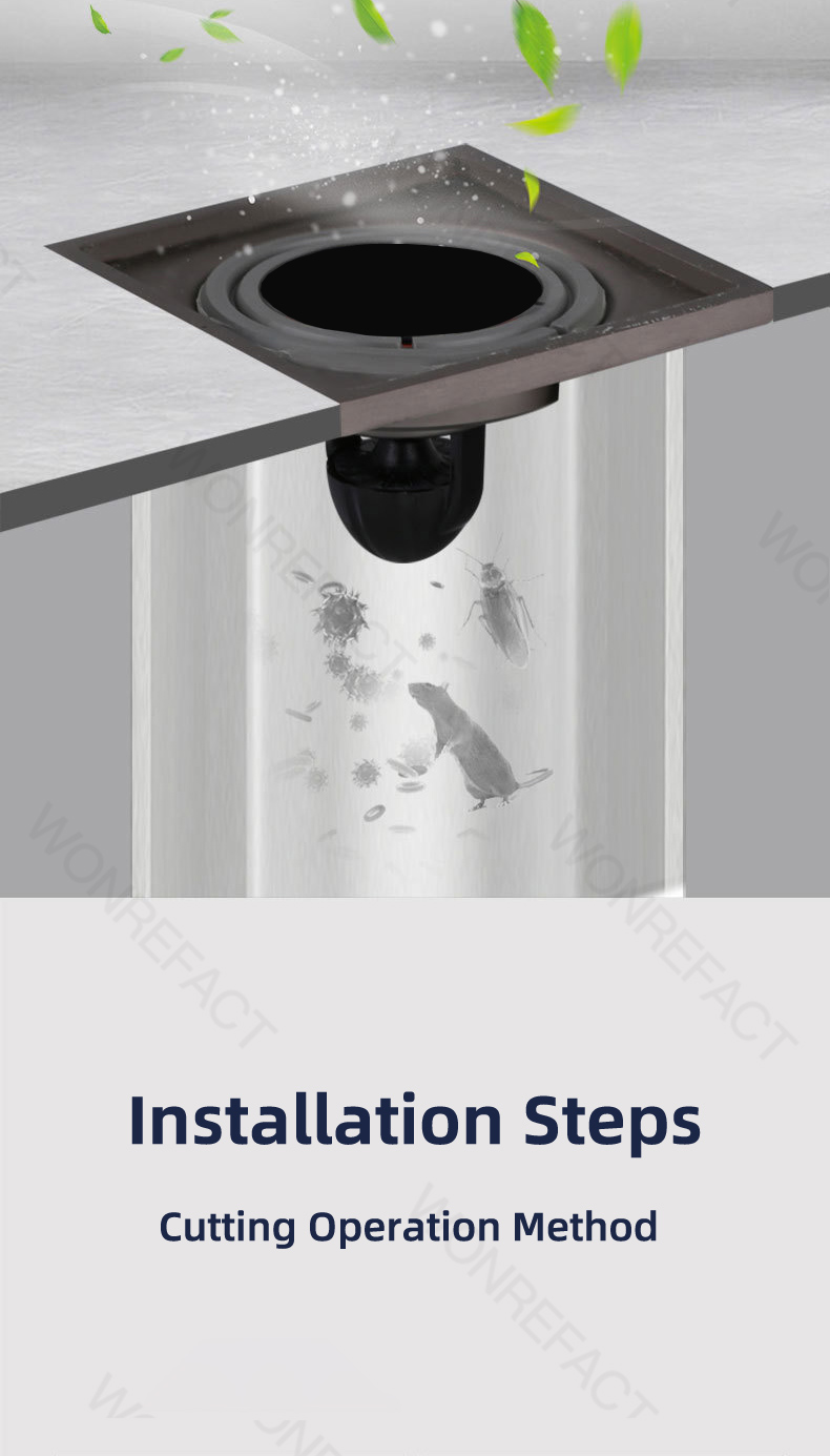 Universal Floor Drain Core 100mm Large Size Odor And Insect Proof Floor ...