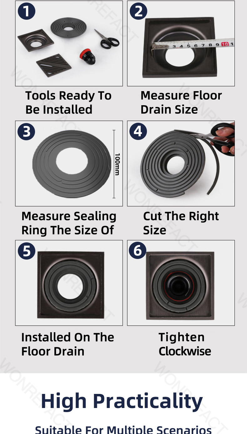 Universal Floor Drain Core 100mm Large Size Odor And Insect Proof Floor ...