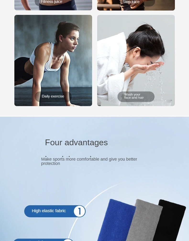 Sports Hair Band Moisture-Absorbent Wicking Headband Men Women Quick ...