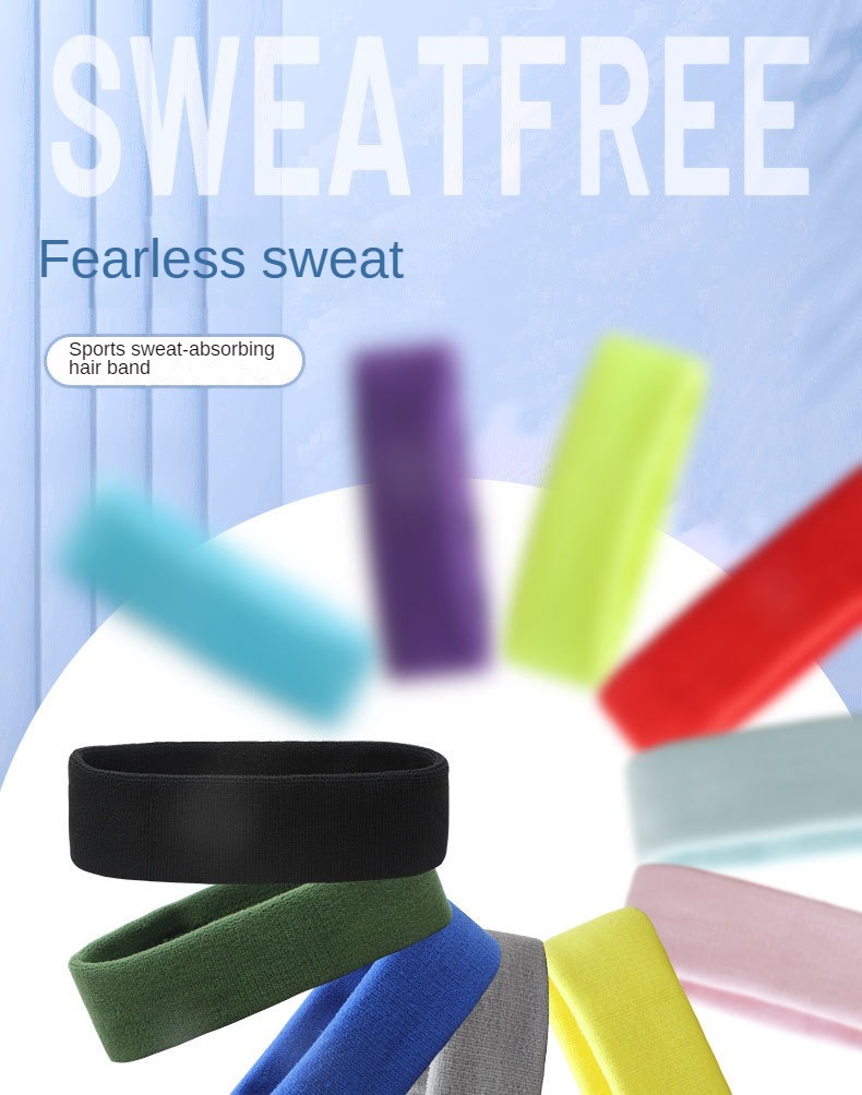 Sports Hair Band Moisture-Absorbent Wicking Headband Men Women Quick ...