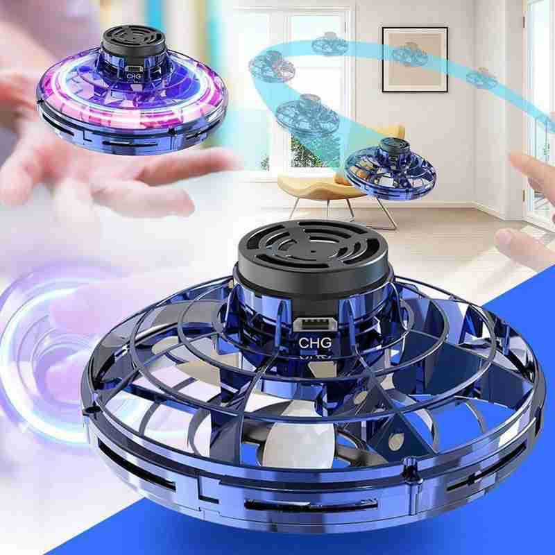 Shehave Flying Spinner Toys, Hand Controlled Flying Ball with RGB Light ...