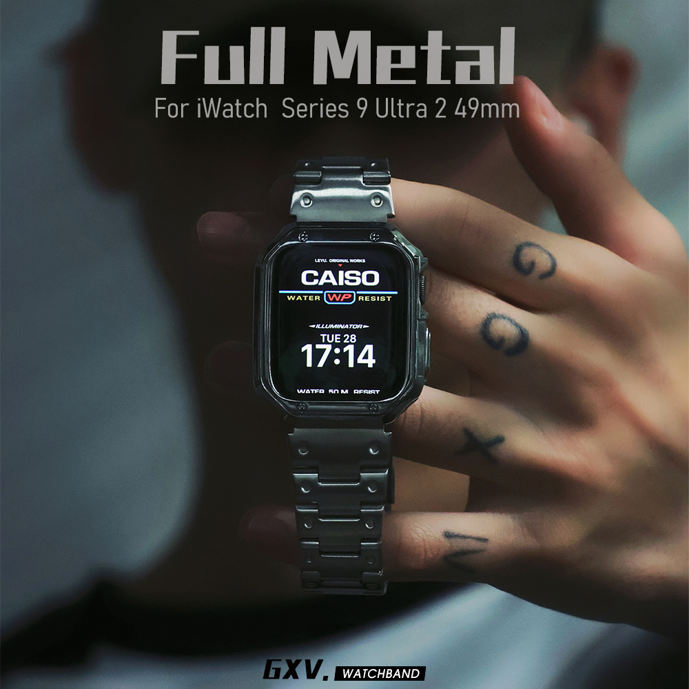 Full Metal Stainless Steel Watchband for iWatch Ultra 2 49mm 45mm 44mm ...