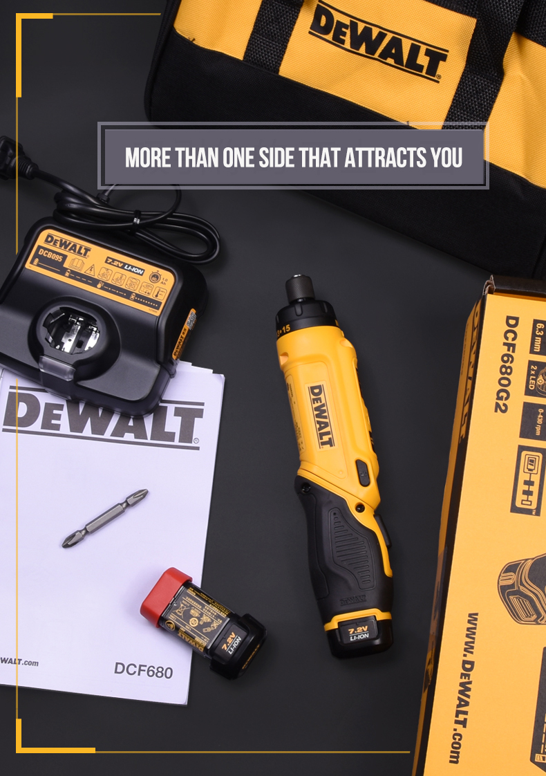 DEWALT DCF680 Mini Electric Screwdriver Set Smart Cordless Electric ...