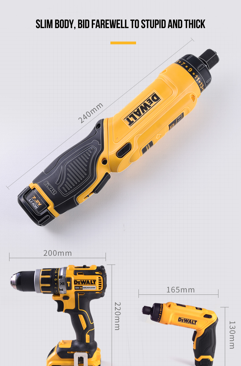 DEWALT DCF680 Mini Electric Screwdriver Set Smart Cordless Electric ...