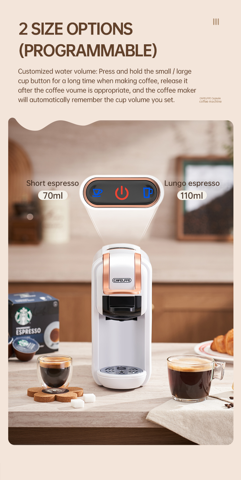 Cafelffe 4-IN-1 Capsule Coffee Maker Hot/Cold Espresso Machine for ...
