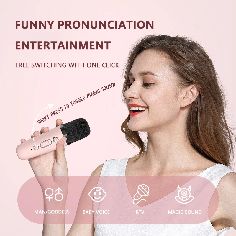 Mini Karaoke Speaker Wireless Mic Bluetooth Small Speaker Outdoor ...