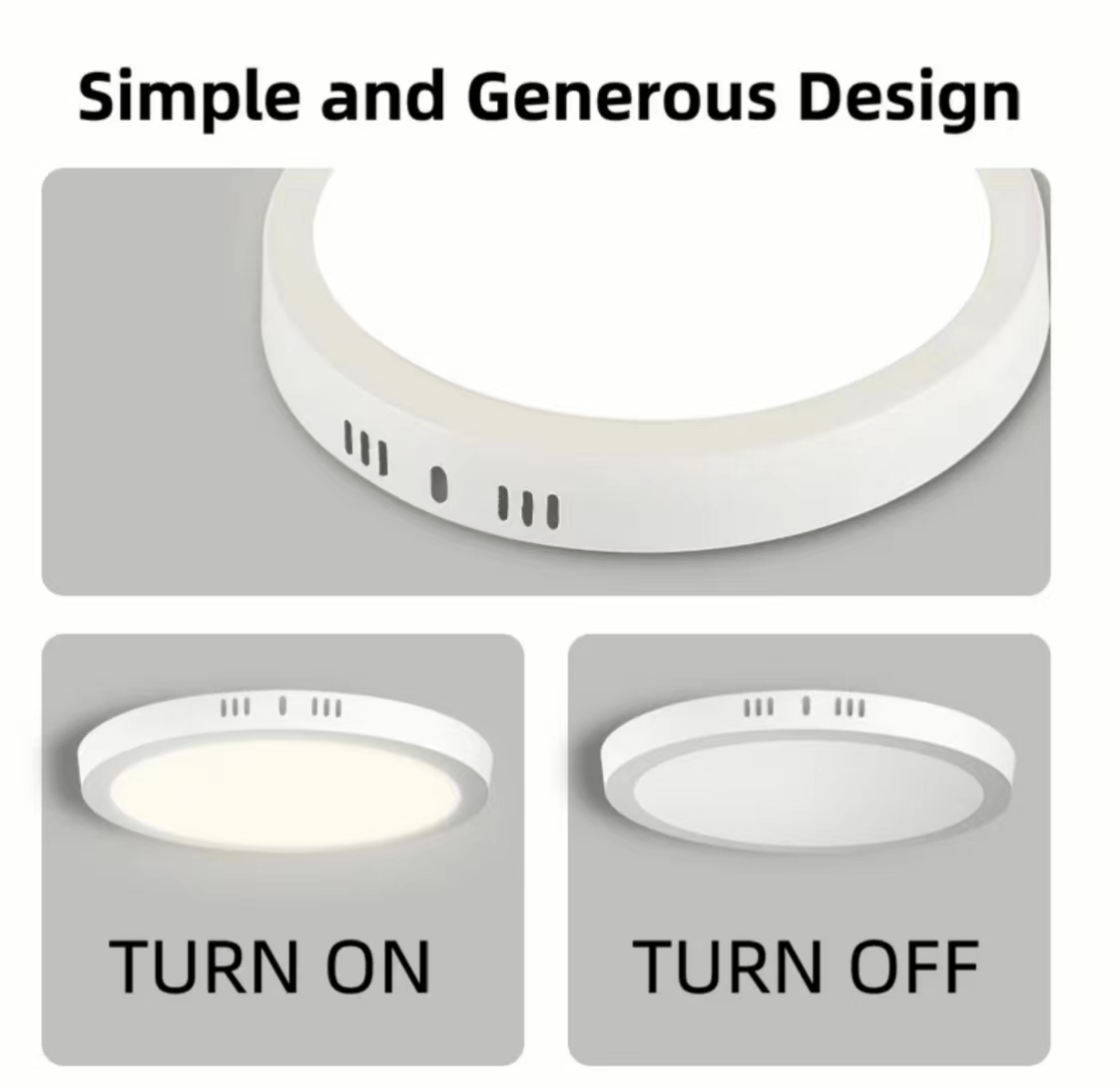 Surface Mounted Led Ceiling Light Downlight Squre Round Panel Lights ...