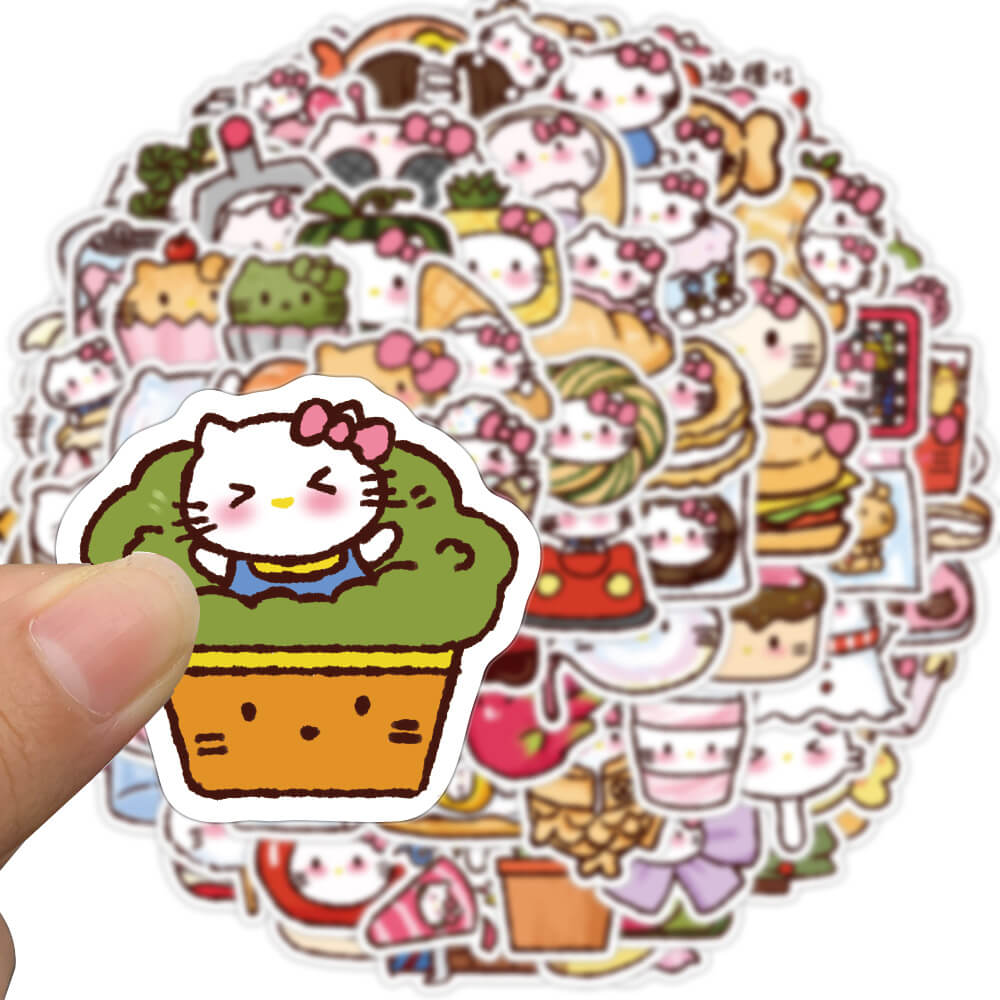 90pcs Girls Favorite Hello Kitty Graffiti Stickers for Skateboard ...