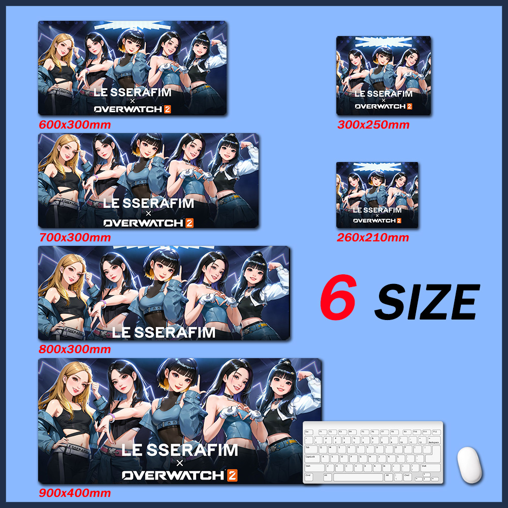 LE SSERAFIM x OVERWATCH 2 Mouse pad | Extended Gaming Mousepad ...