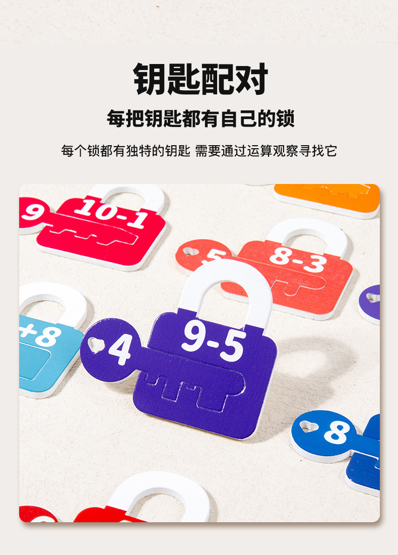 Learning Number Toy| Key Montessori Toys| Key Number Matching Keys ...