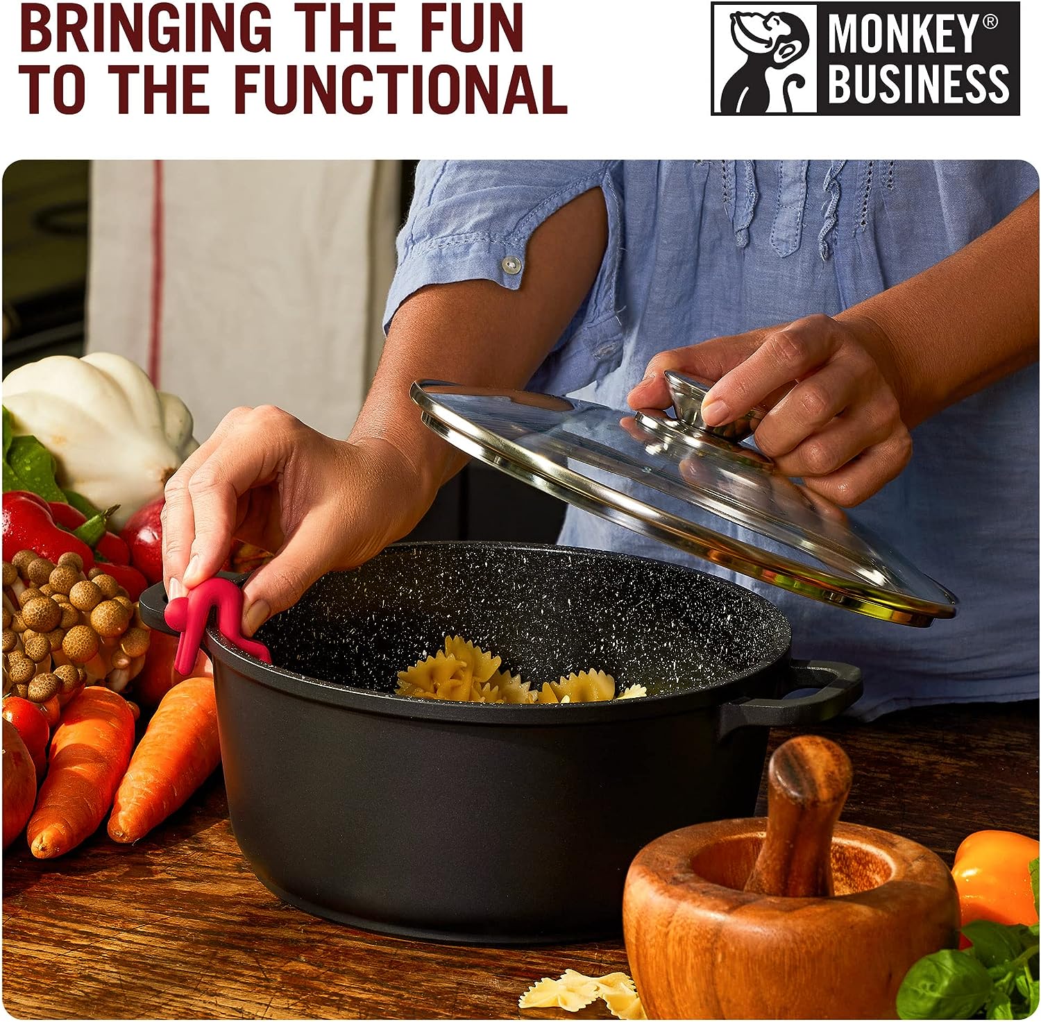 Kitchen Gadgets - Silicone Pot Clip Lid Sid /Wok Holder Hot Pot Lid ...