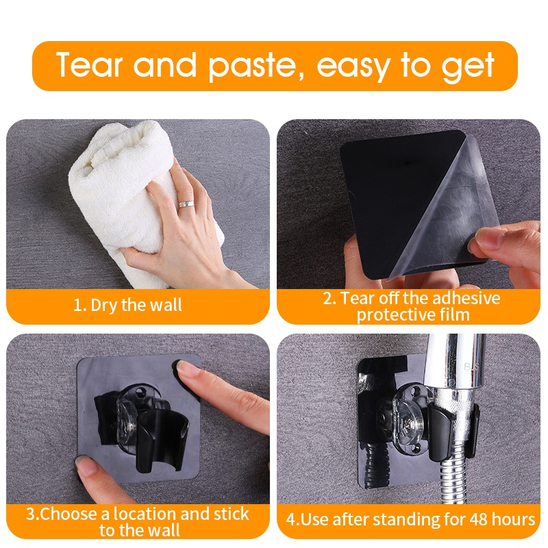 Harbour Life Adjustable Shower Head Holder Strong Adhesive and ...