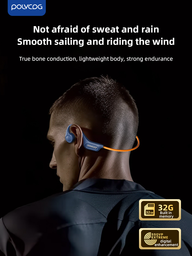 Polvcdg-X15 32G Bone Conduction Headset Not In-ear Wireless Earphone ...