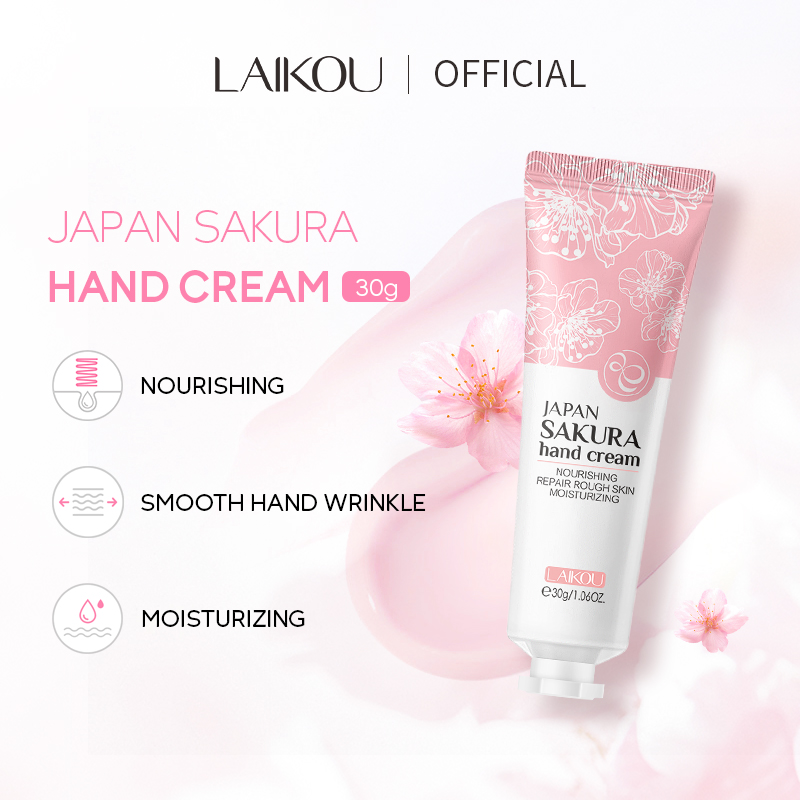 LAIKOU Japan Sakura Hand Cream 30g Repair Rough Skin Nourishing ...