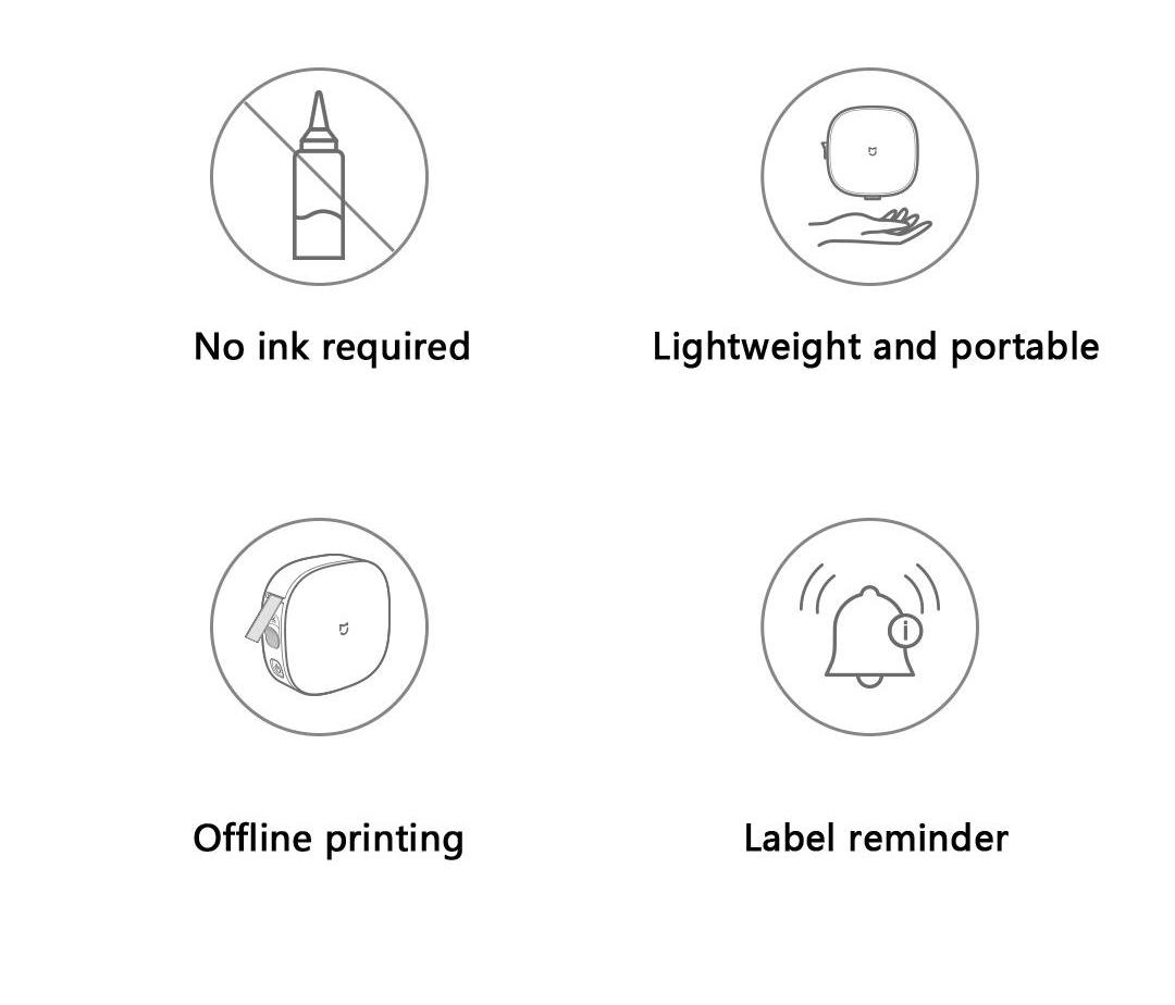 Xiaomi Mijia Smart Label Maker Machine Mini Pocket Thermal Wireless ...