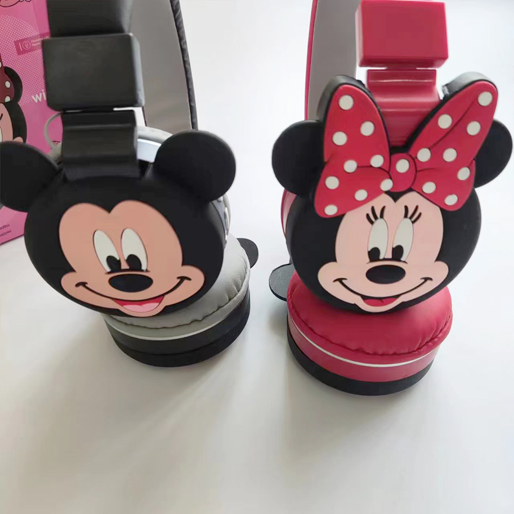 Disney AH-806L Kids Over-ear Bluetooth Headphones Mickey Minnie Kuromi Stitch Angel Cute Pink ...