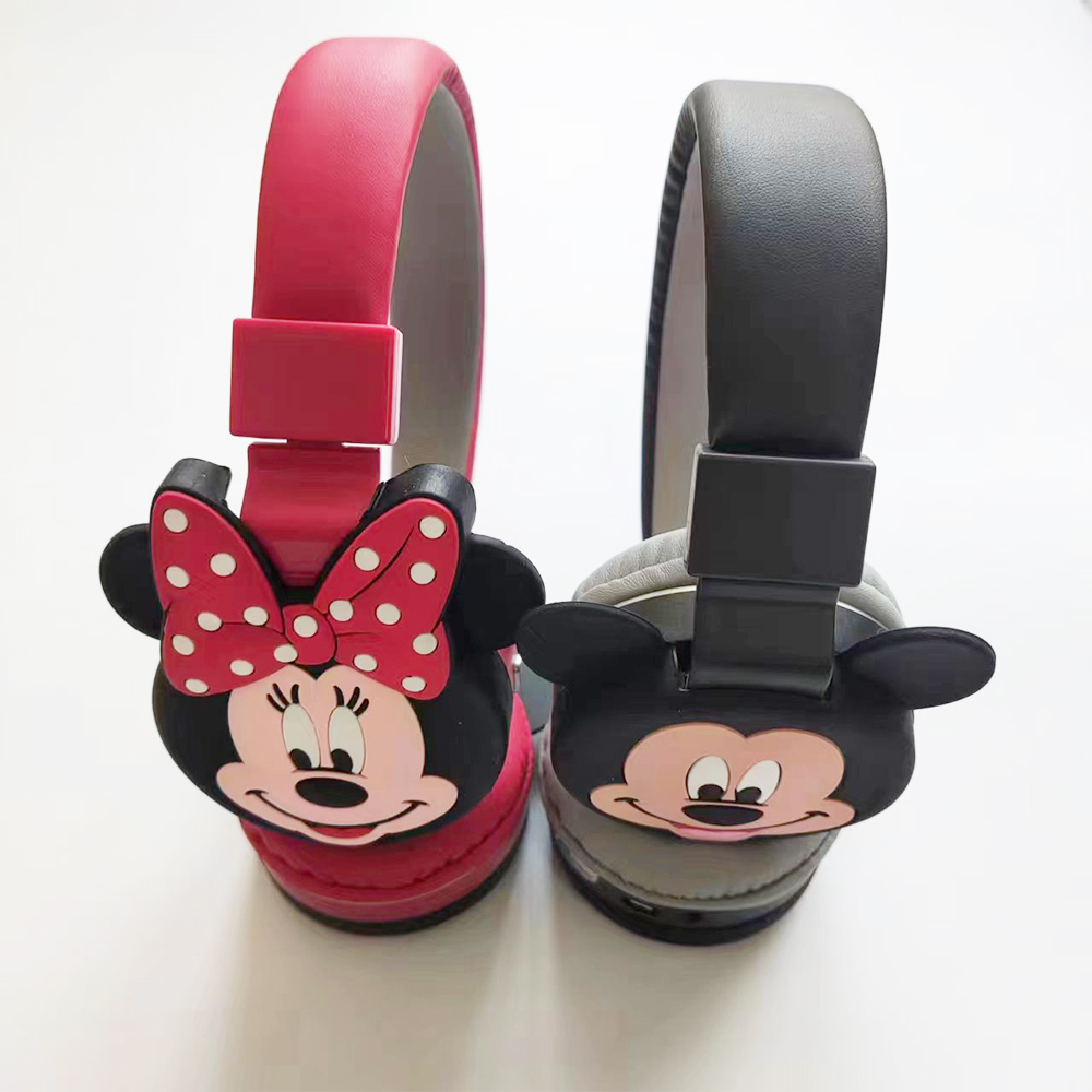 Disney AH-806L Kids Over-ear Bluetooth Headphones Mickey Minnie Kuromi Stitch Angel Cute Pink ...