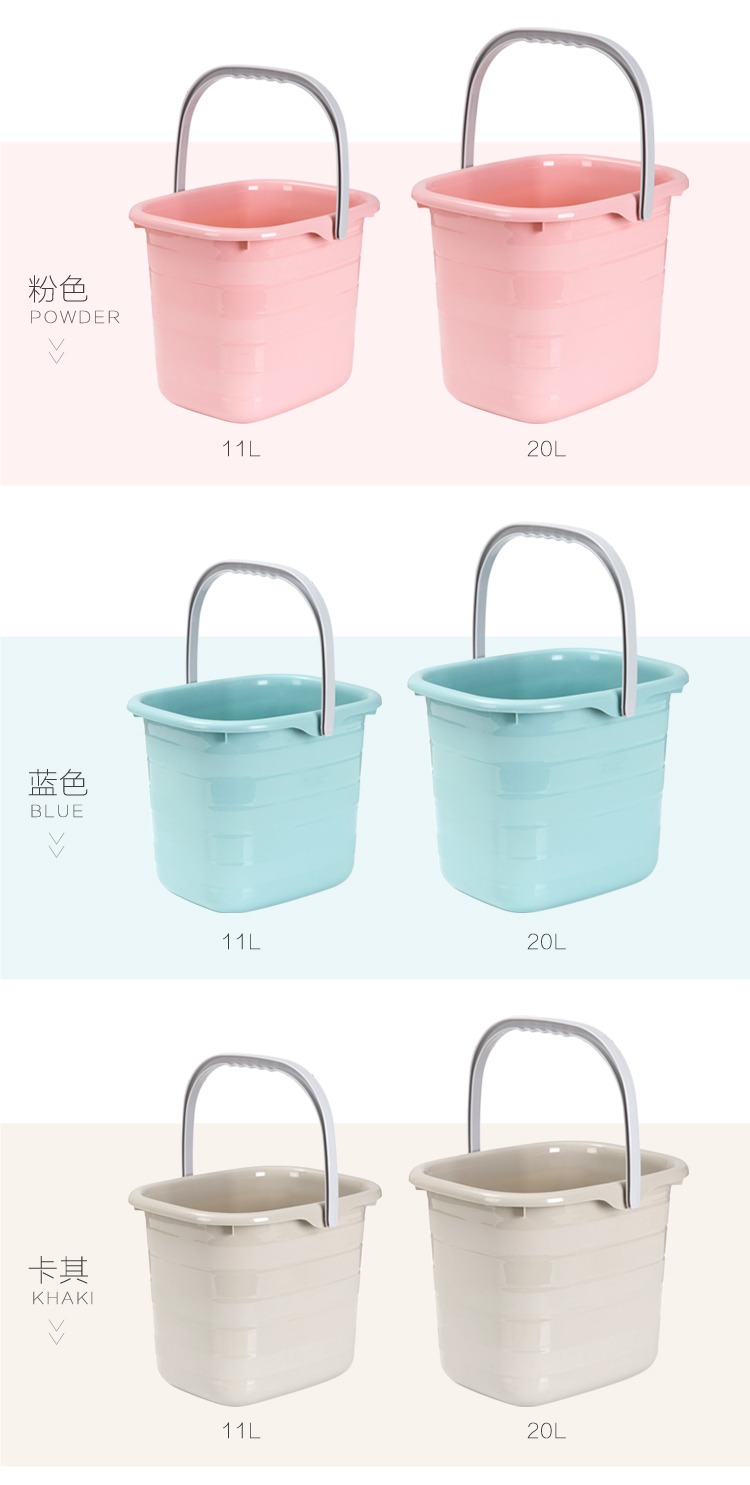 Plastic Rectangular Portable Large Bucket Household Mop Bucket Laundry ...