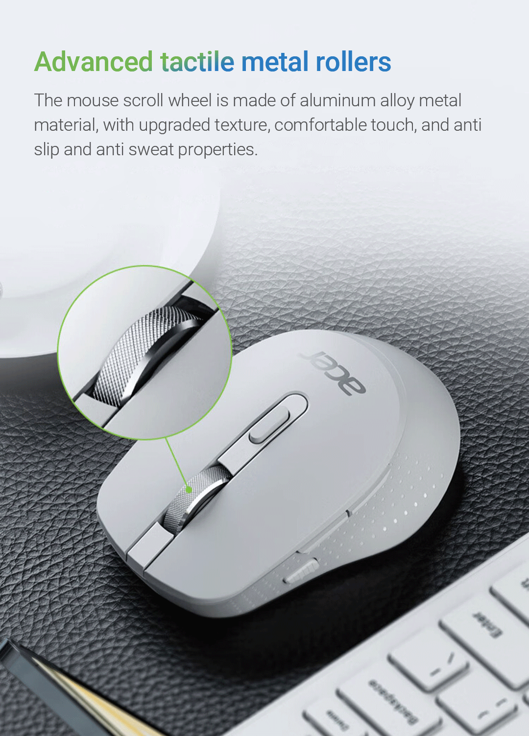 Acer Wireless Bluetooth Mouse M155, Dual Modes, Type-C Rechargeable ...