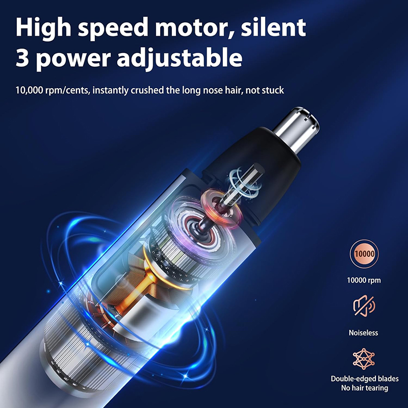 KIPRUN Electric Nose Hair Trimmer, 10000 RPM Rounded Blade Trimmer For ...