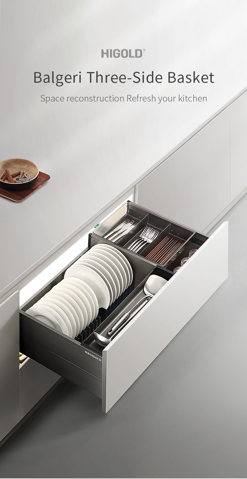 HIGOLD Hille 4.0 Dish Basket Kitchen Cabinet Pull-out Cutlery Drawer ...