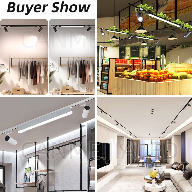 3Colors Track Light Ceiling Lamp Led Spotlight Set 12/20/30W Linear ...