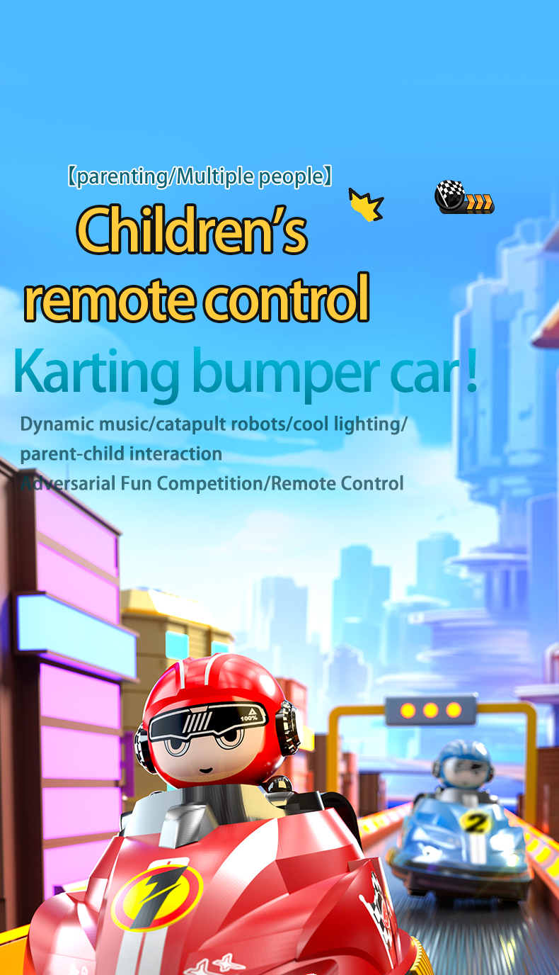 RC Remote Interactive Collision Go Kart Battle Car Pop-up Doll Bumper ...