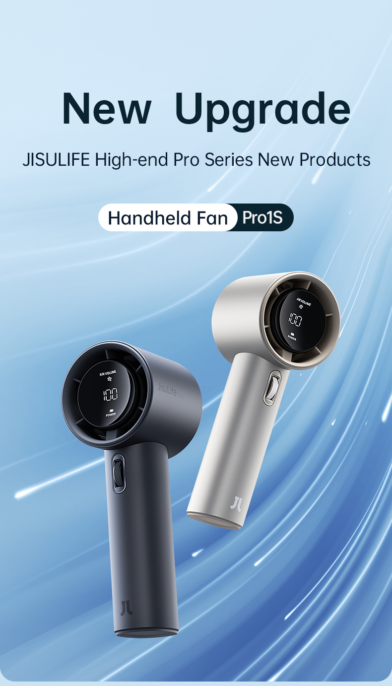 JisuLife Handheld Fan Pro 1/Pro 1S Portable 100 Level Speed Adjustable ...