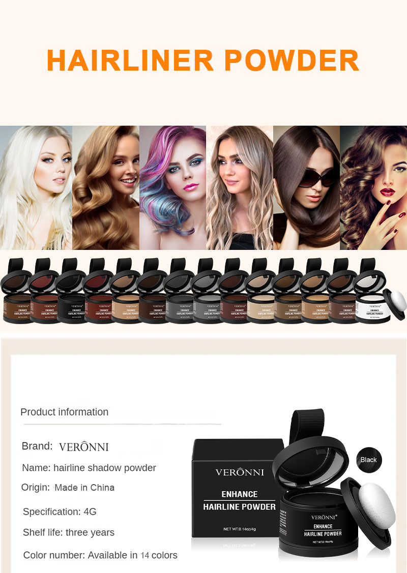 VERONNI 14 Colours Hairline Powder Hair dye Hairline shadow powder ...