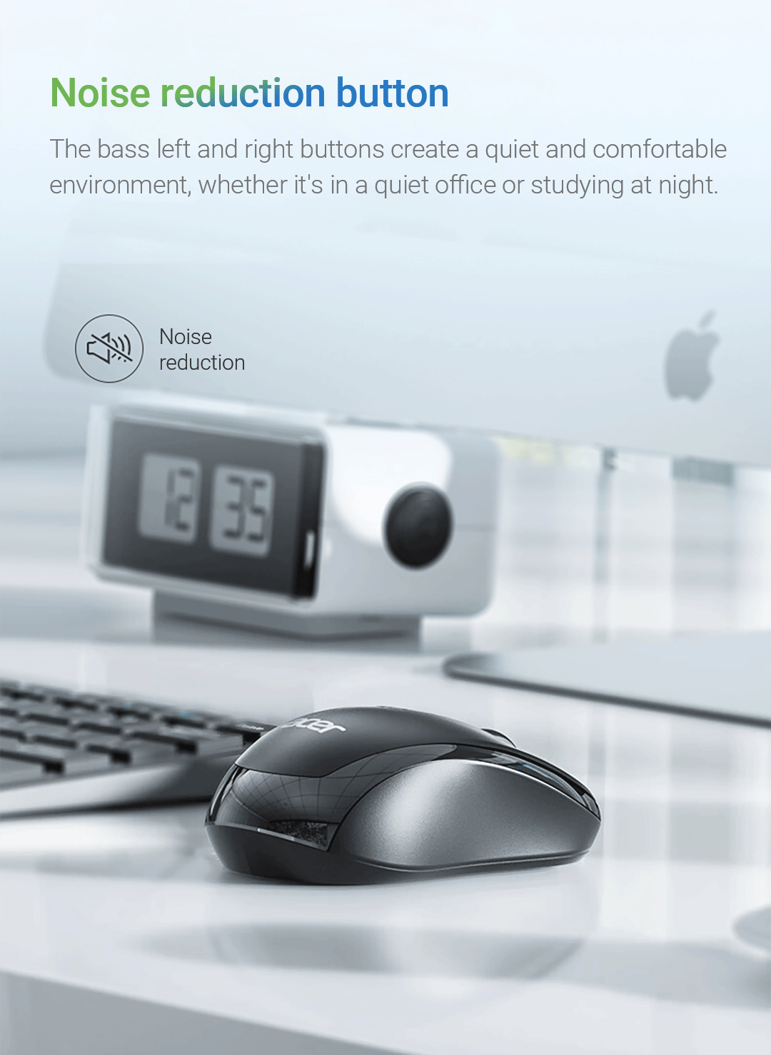 Acer 2.4G Wireless Mouse M157, Noise Reduction And Bass, 10 Meter ...