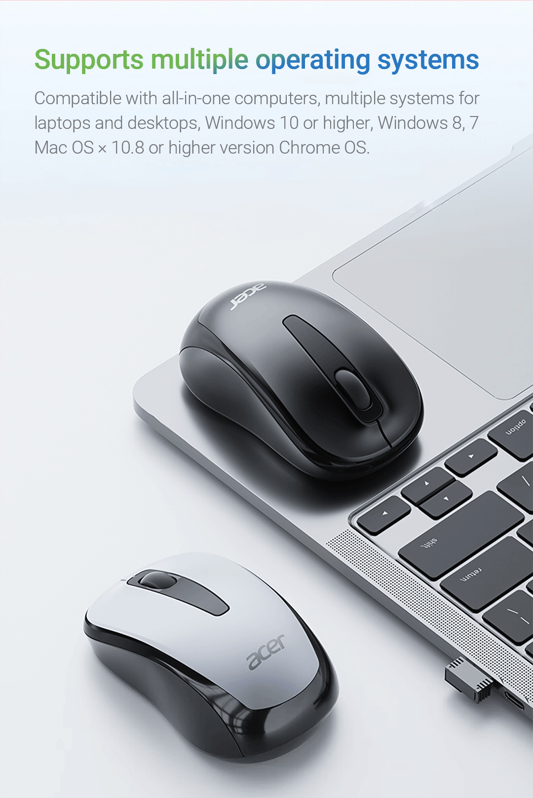 Youpin Acer 2.4G Wireless Mouse M157, Noise Reduction And Bass, 10 ...